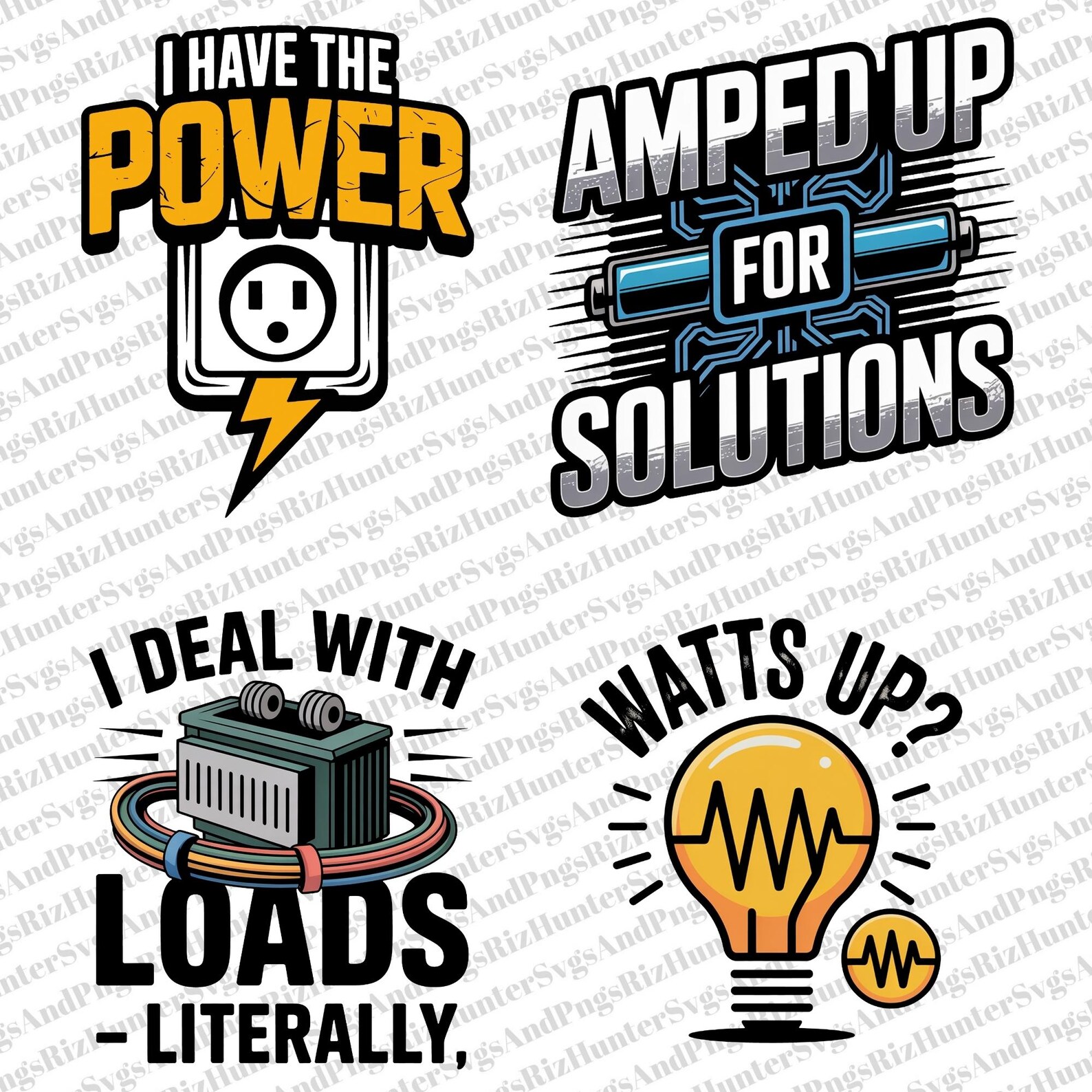 Electrical Engineer Clipart Bundle - Funny Electrician Quotes PNG ...