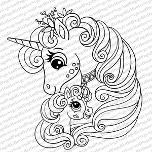 20 Cute Unicorn Outlines SVG PNG and SVG Png Clipart Cricut Designs ...
