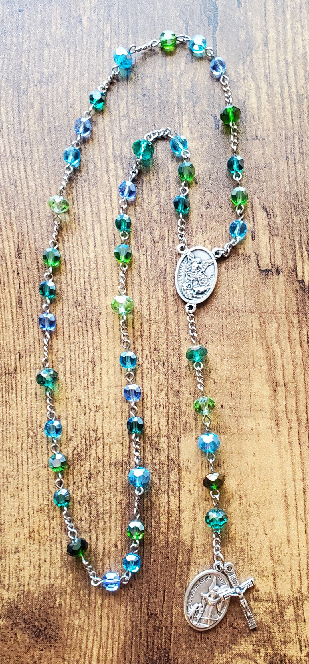 Chaplet of St. Michael, St. Michael Rosary, Prayer St. Michael Archangel, Czech Bead, Catholic ...