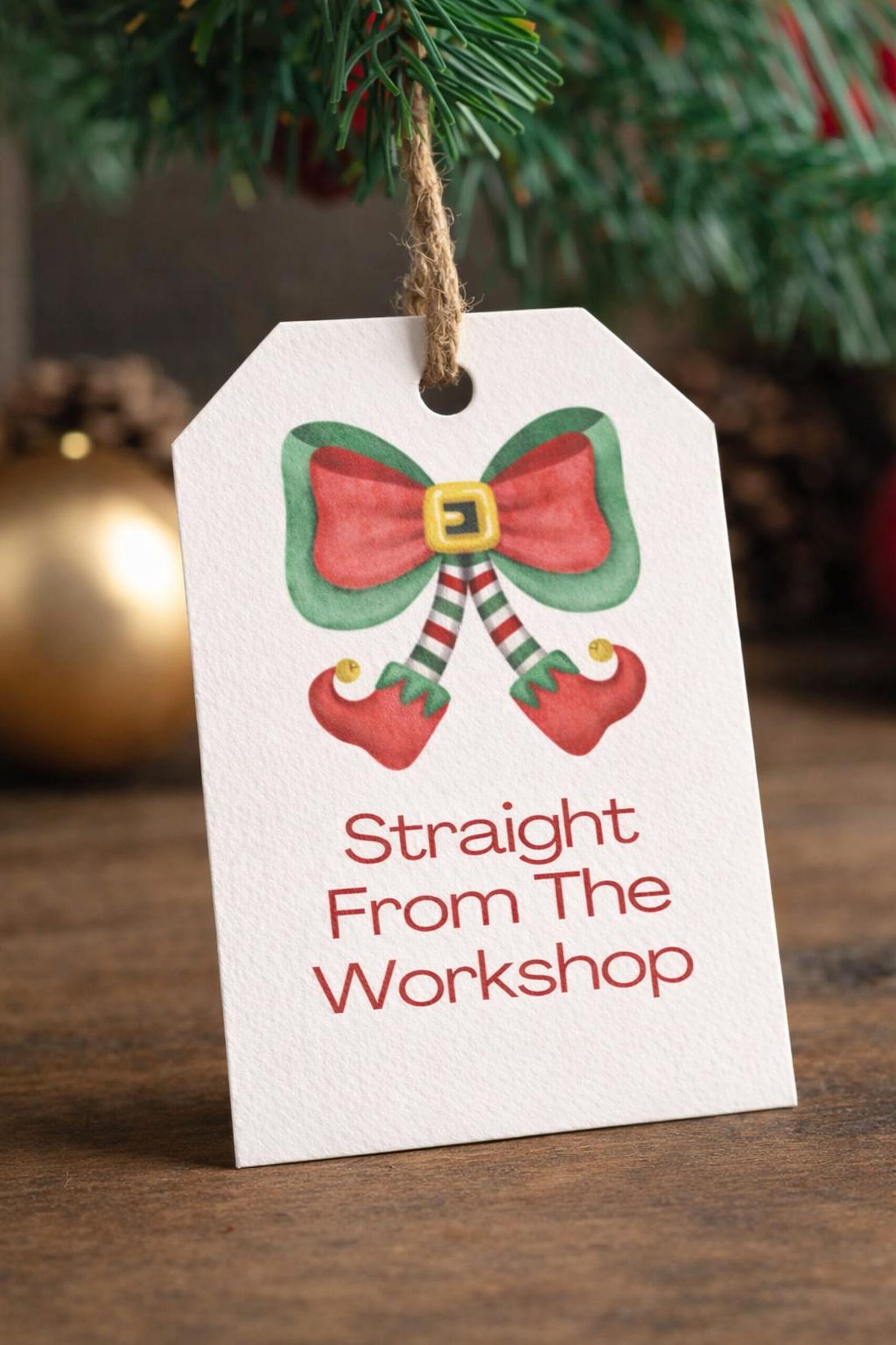 Christmas Bow Gift Tags Printable, Festive Holiday Gift Tag Set ...