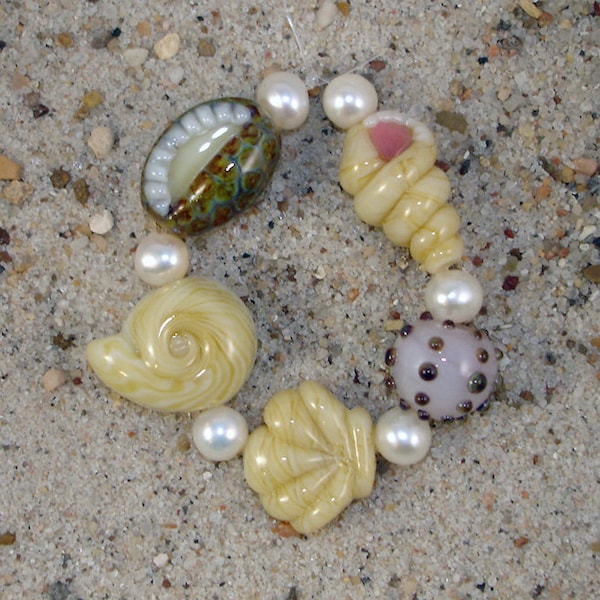 Lampwork Shell Beads - Etsy
