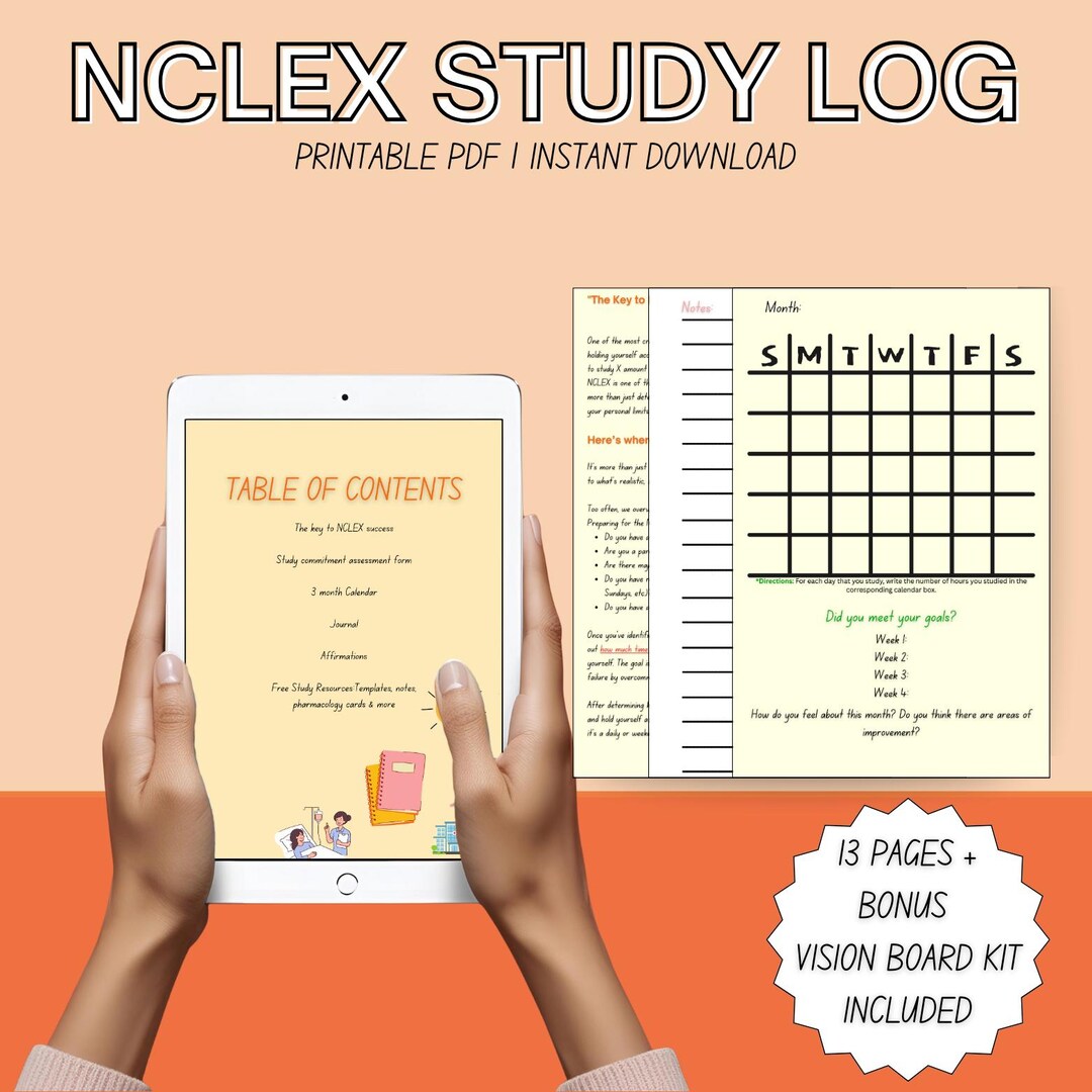 NCLEX PLANNER, NCLEX Study Calendar for New Grad Nurses, Nclex Study ...