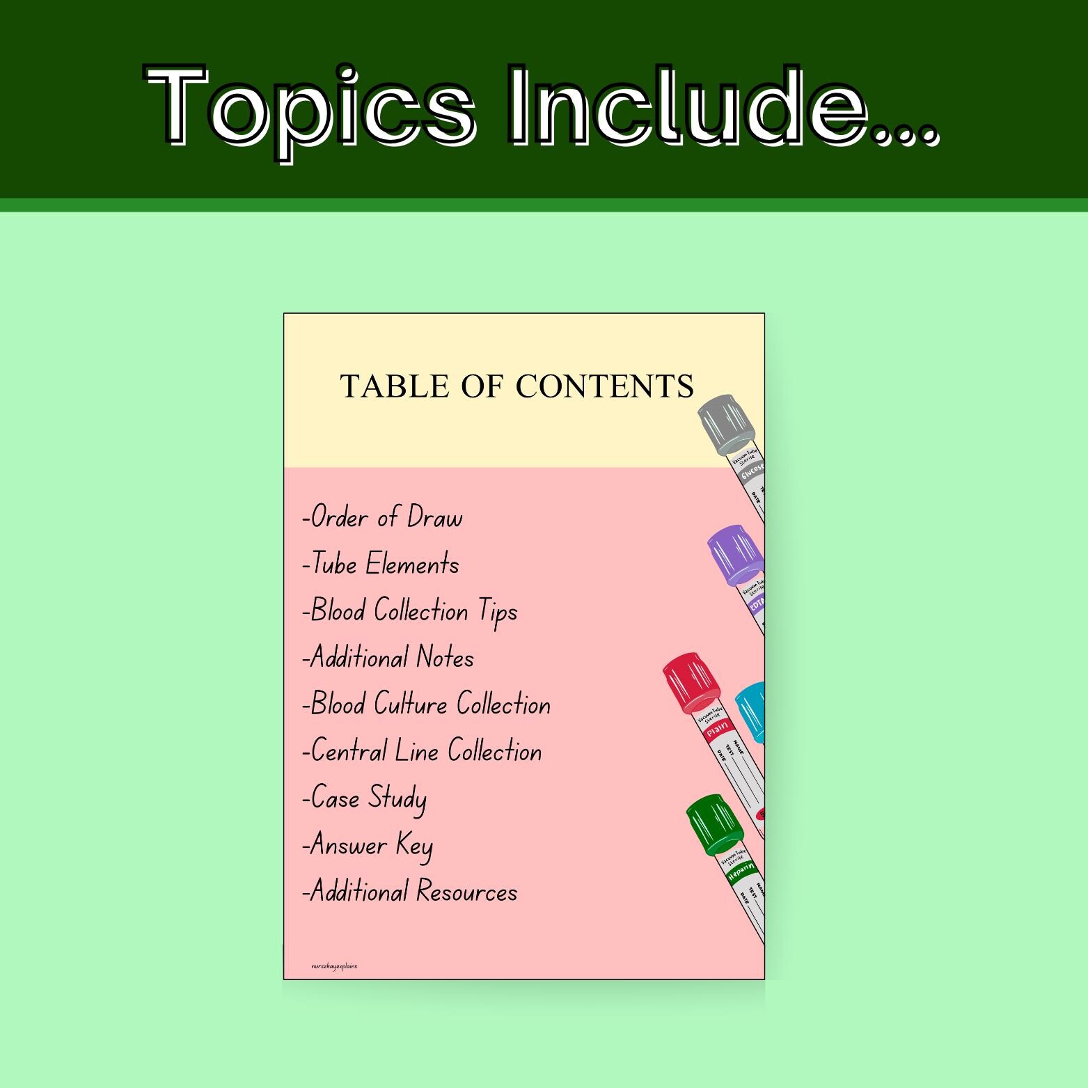 Nursing School Study Guides for Blood Collection, IV Insertion Student ...