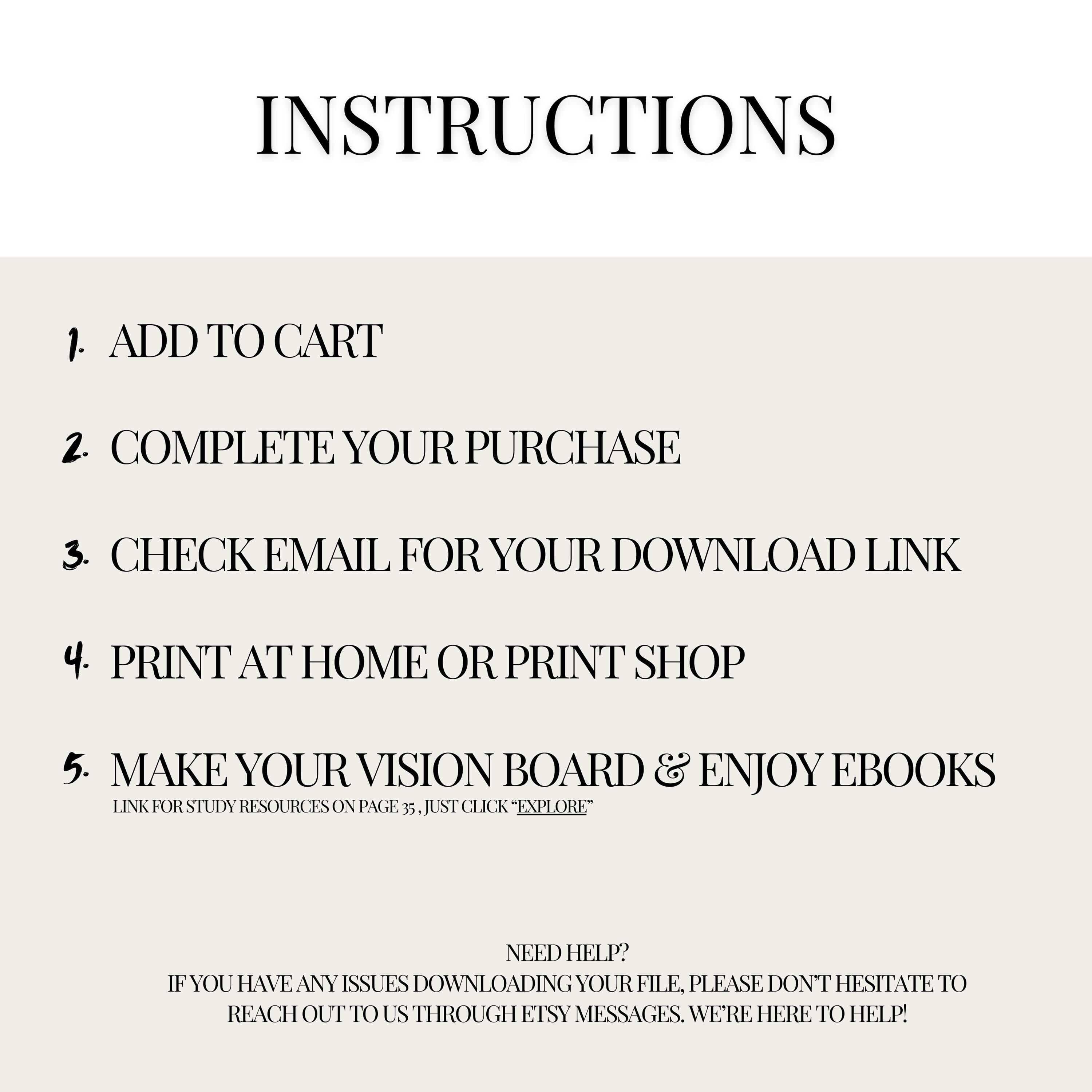 Nursing Student Vision Board Kit | NCLEX Ebook and Study Resources ...