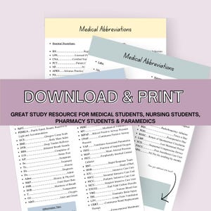 Medical Abbreviations Nursing Student Study Guides | Student Nurse ...