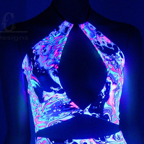 Neon Rainbow Acid Trippy Psychedelic UV Reactive Keyhole Key - Etsy