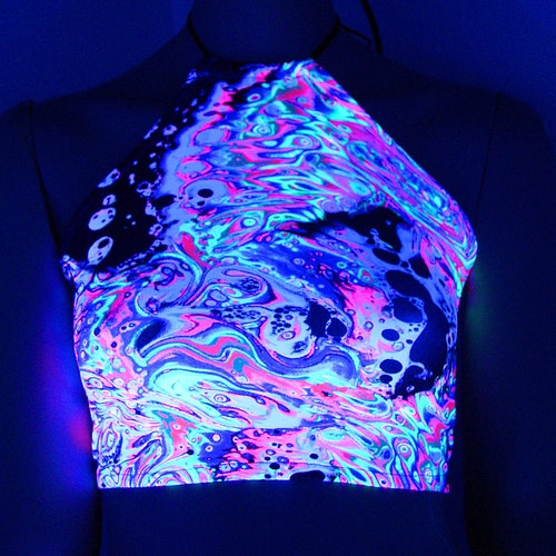 Neon Rainbow Acid Trippy Psychedelic UV Reactive Keyhole Key - Etsy