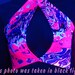 Neon Pink Acid Trippy Psychedelic UV Reactive Keyhole Key Hole Corset ...