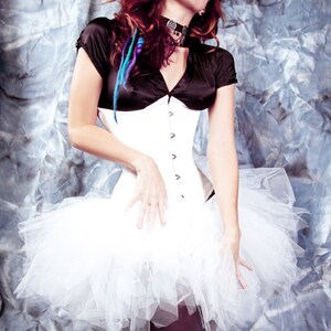 White Tutu Sewn Tutu UV Reactive Very Full Rave Festival Dance Bridal ...