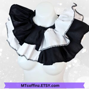 Custom Clowncore Ruffled Jester Costume Collar Two Color Clown Neck ...