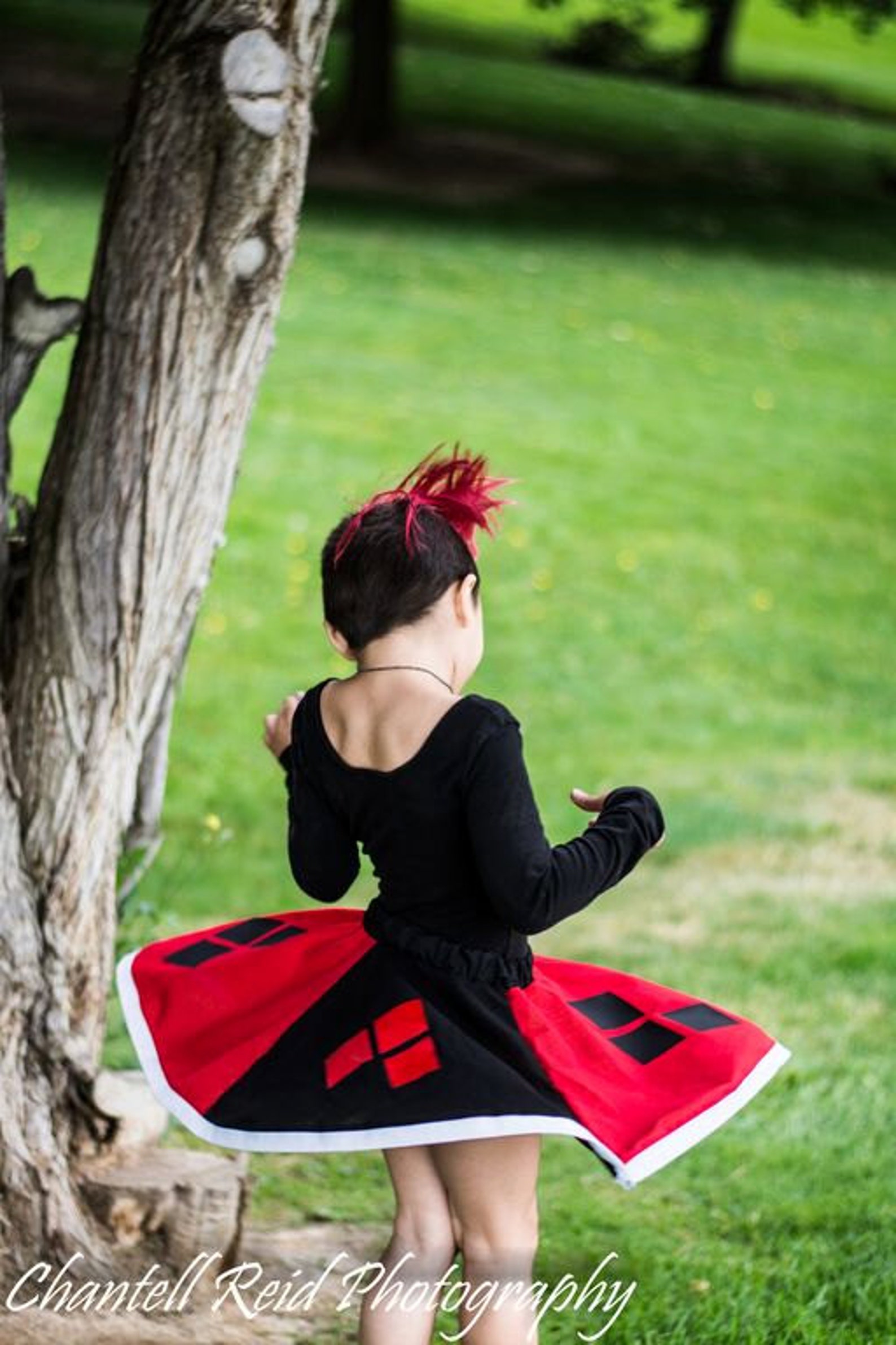 Harlequin Comic Book Cosplay Costume Jester Halloween Black | Etsy