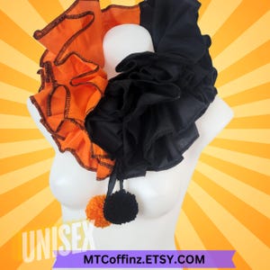 Custom Colors Adult Clown Collar Clowncore Ruffle Adjustable Pompom ...