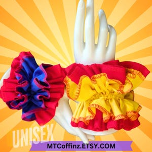 Primary Color Clown Ruffle Cuff Set Traditional Cotton Clowncore ...