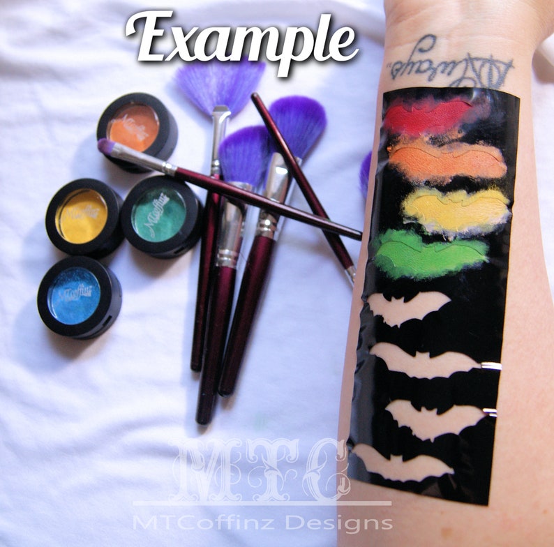 Alien Heads Makeup Swatch Stencils Adhesive 3 Sheets Per Pack | Etsy