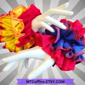 Primary Color Clown Ruffle Cuff Set Traditional Cotton Clowncore ...