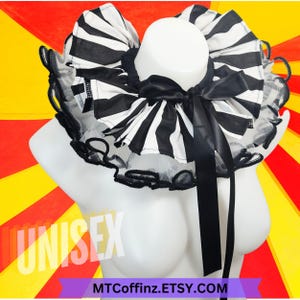 Clowncore Striped Clown Ruff Ruffled Costume Collar Pierrot Cosplay ...