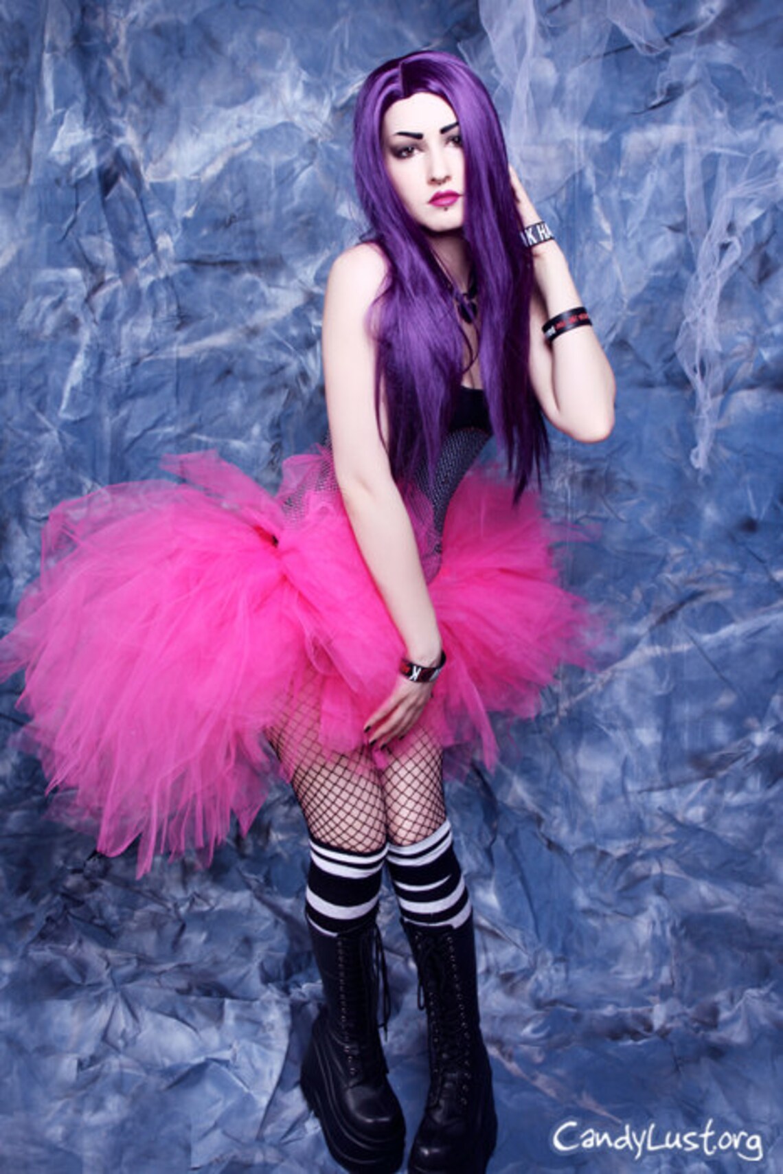 Pink Bustle Tutu Bright Tattererd Tulle Costume Burlesque Rave Tutu ...