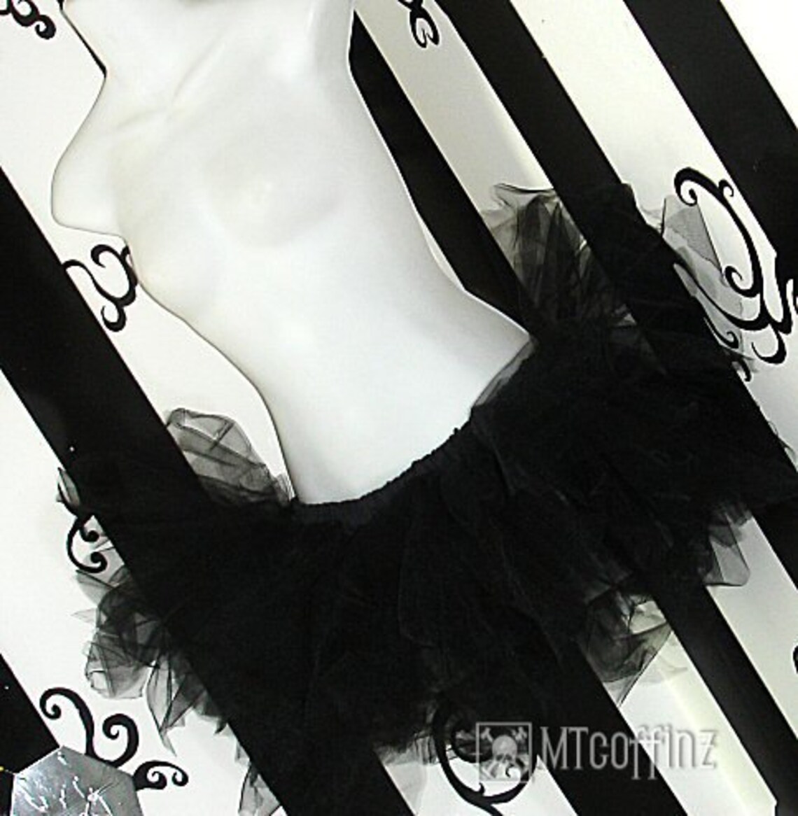 Pure Midnight Black Goth Trashy Tutu Skirt All Sizes Mtcoffinz - Etsy