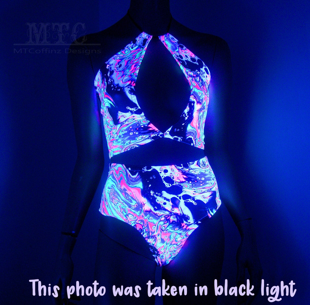 Neon Rainbow Acid Trippy Psychedelic UV Reactive Keyhole Key Hole ...