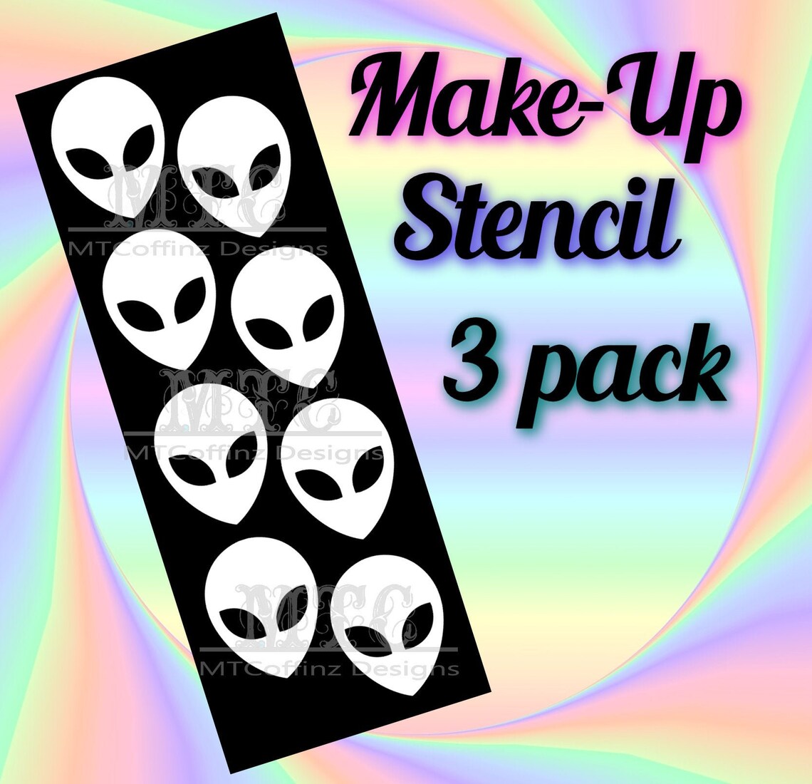 Alien Heads Makeup Swatch Stencils Adhesive 3 Sheets per Pack - Etsy