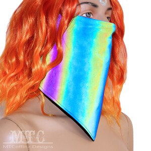 Rainbow Reflective Rave Mask Festival Dust Mask Bandit Mask Man Playa ...