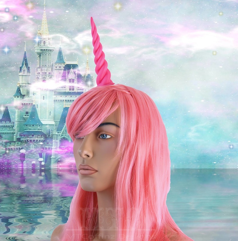Unicorn Horn Headband Costume Cosplay 3D Printed Pink Adjustable Fits ...