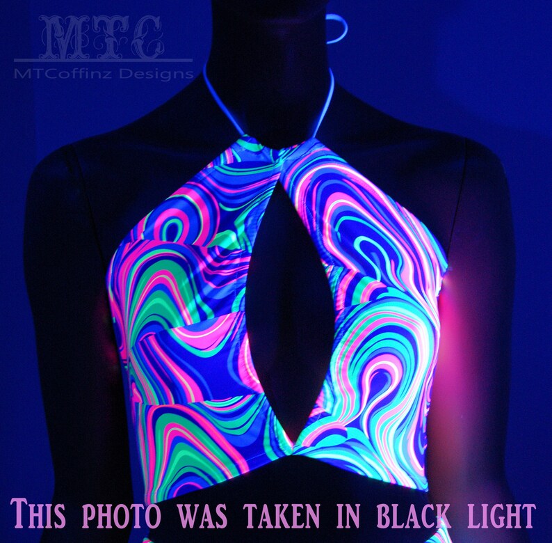Acid Swirls Glow Worm Trippy Psychedelic UV Reactive Keyhole - Etsy
