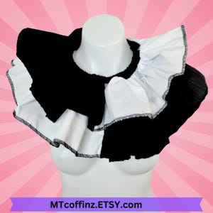 Custom Clowncore Ruffled Jester Costume Collar Two Color Clown Neck ...