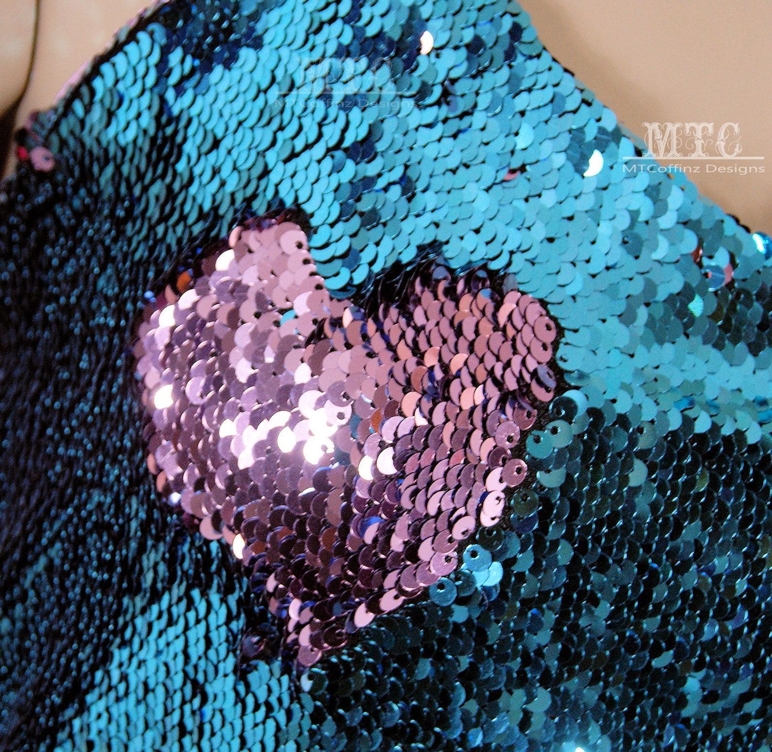 Color Shifting Pink Turquoise Sequin Rave Festival Halter Top - Etsy