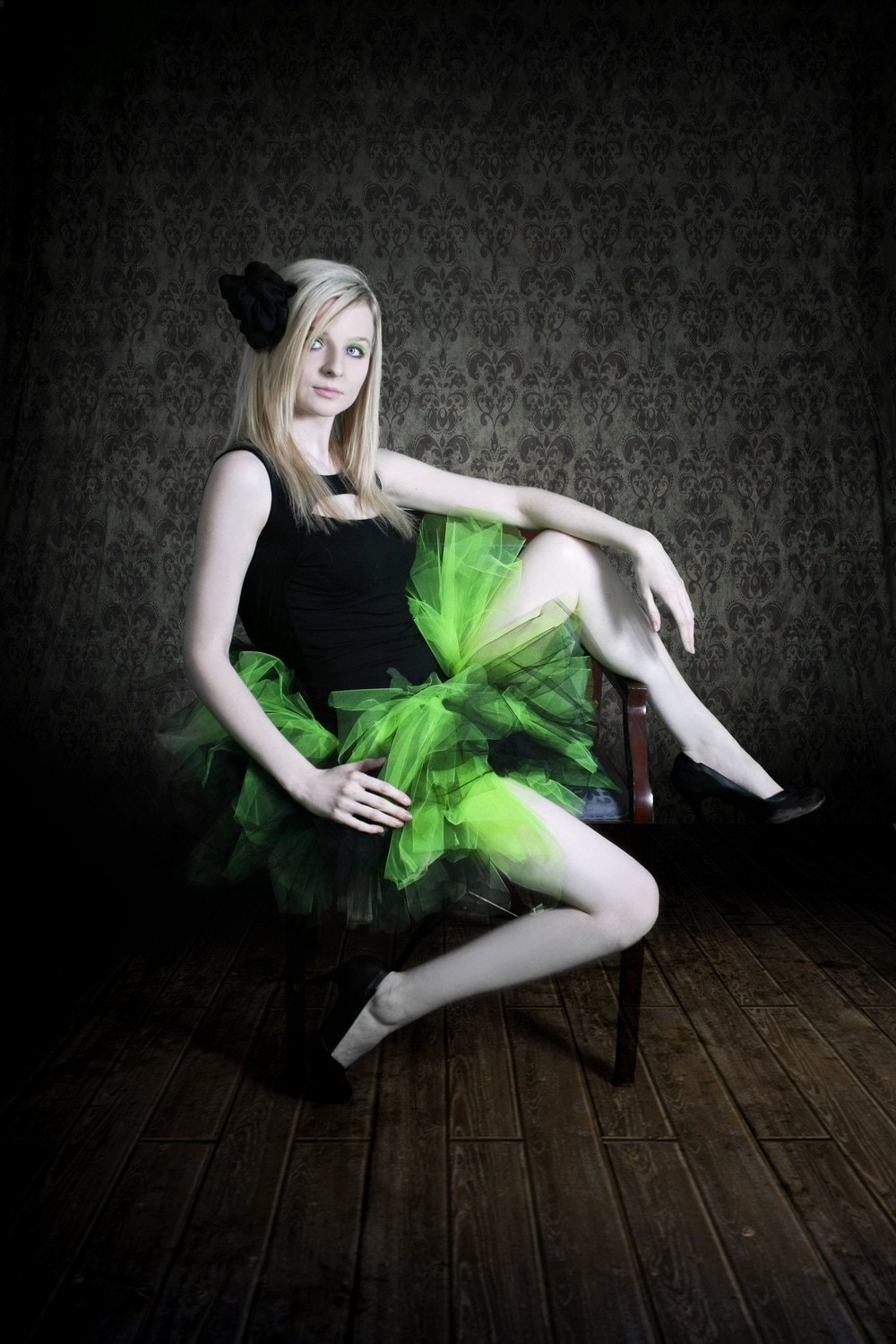 Lime green and black trashy scene tutu skirt adult ALL SIZES | Etsy