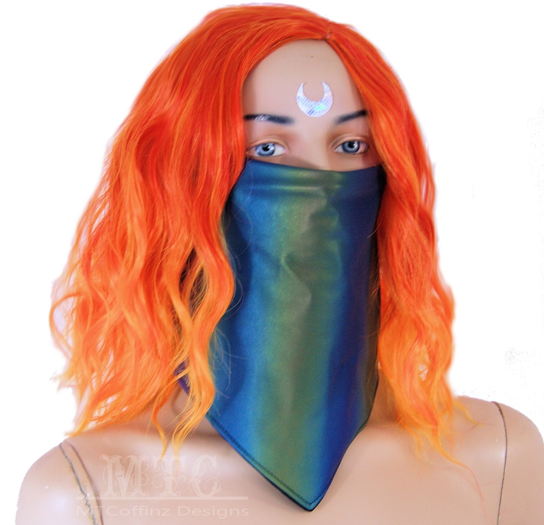 Rainbow Reflective Rave Mask Festival dust mask bandit mask | Etsy