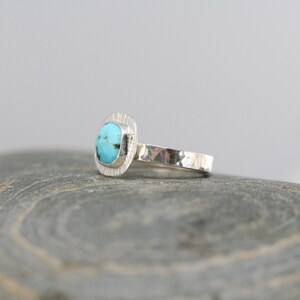 Turquoise Ring, Rose Cut Turquoise Ring, Handmade in USA Jewelry ...
