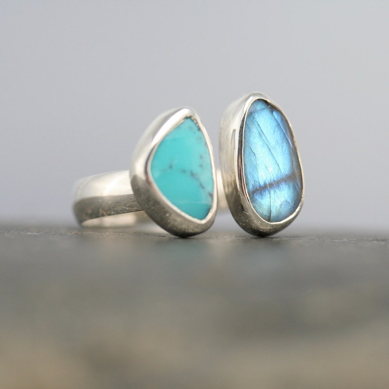 Turquoise Stone Ring - Etsy