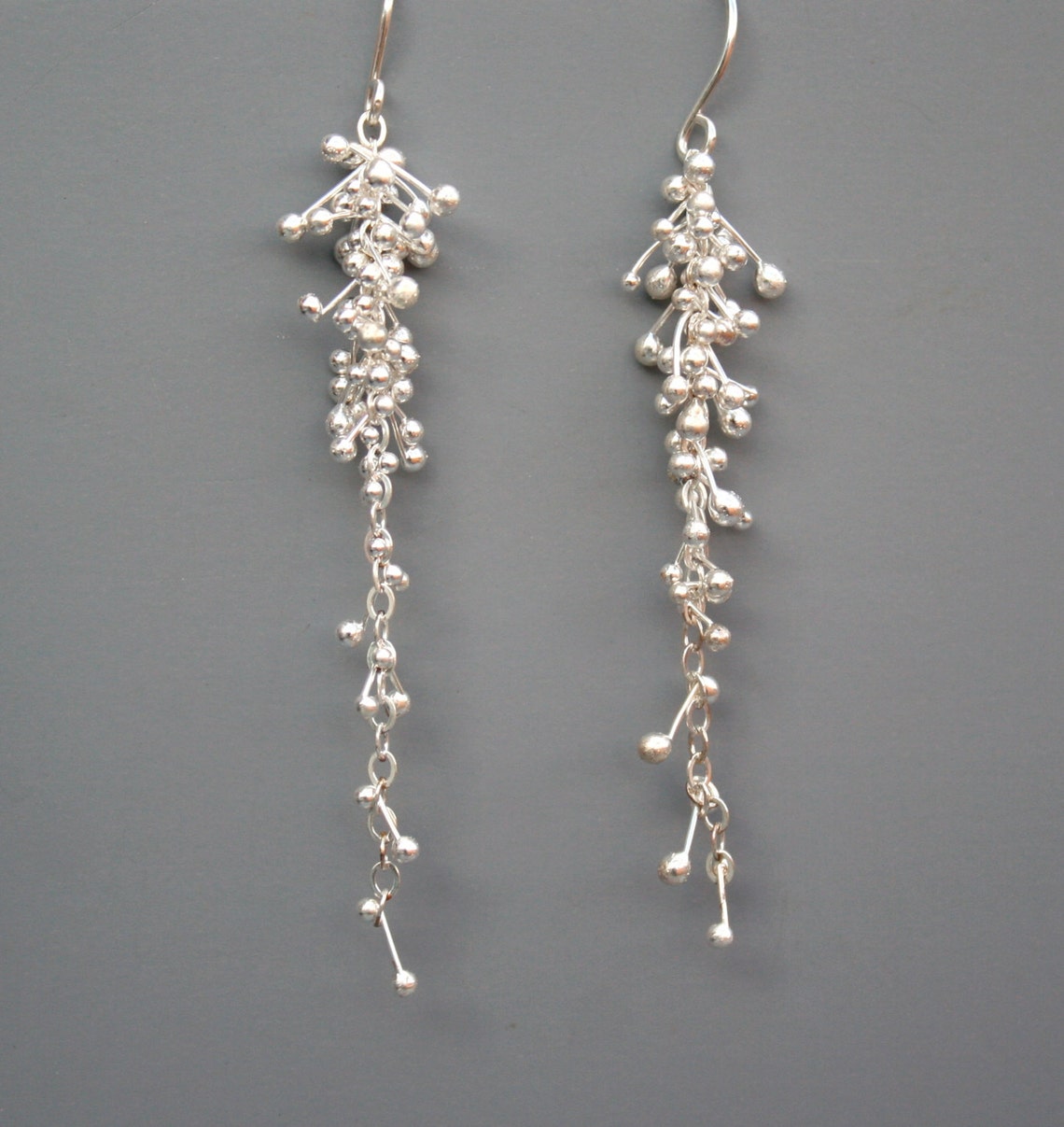 E311 Sterling Silver Bubbles Cluster Drop Earrings, Rachel Wilder ...