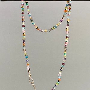 Multi Gemstone Necklace, Custom Bright Colorful Multi Gem Necklace ...