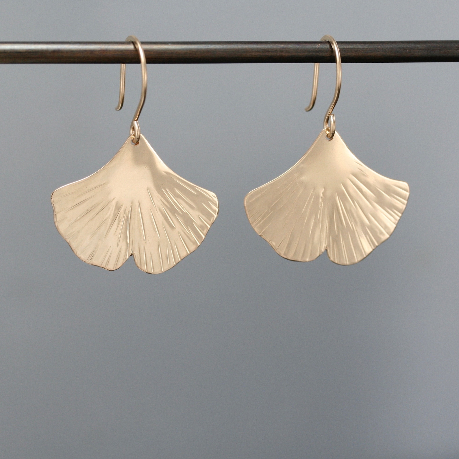 Gold Filled Ginkgo Leaf Earrings, 14k Gold Filled, Ginkgo Leaf Jewelry ...