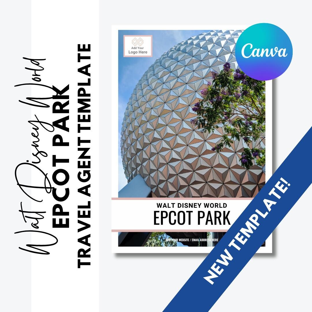 NEW Epcot Guide - WDW Travel Agent Editable Template - Rides, Dining ...
