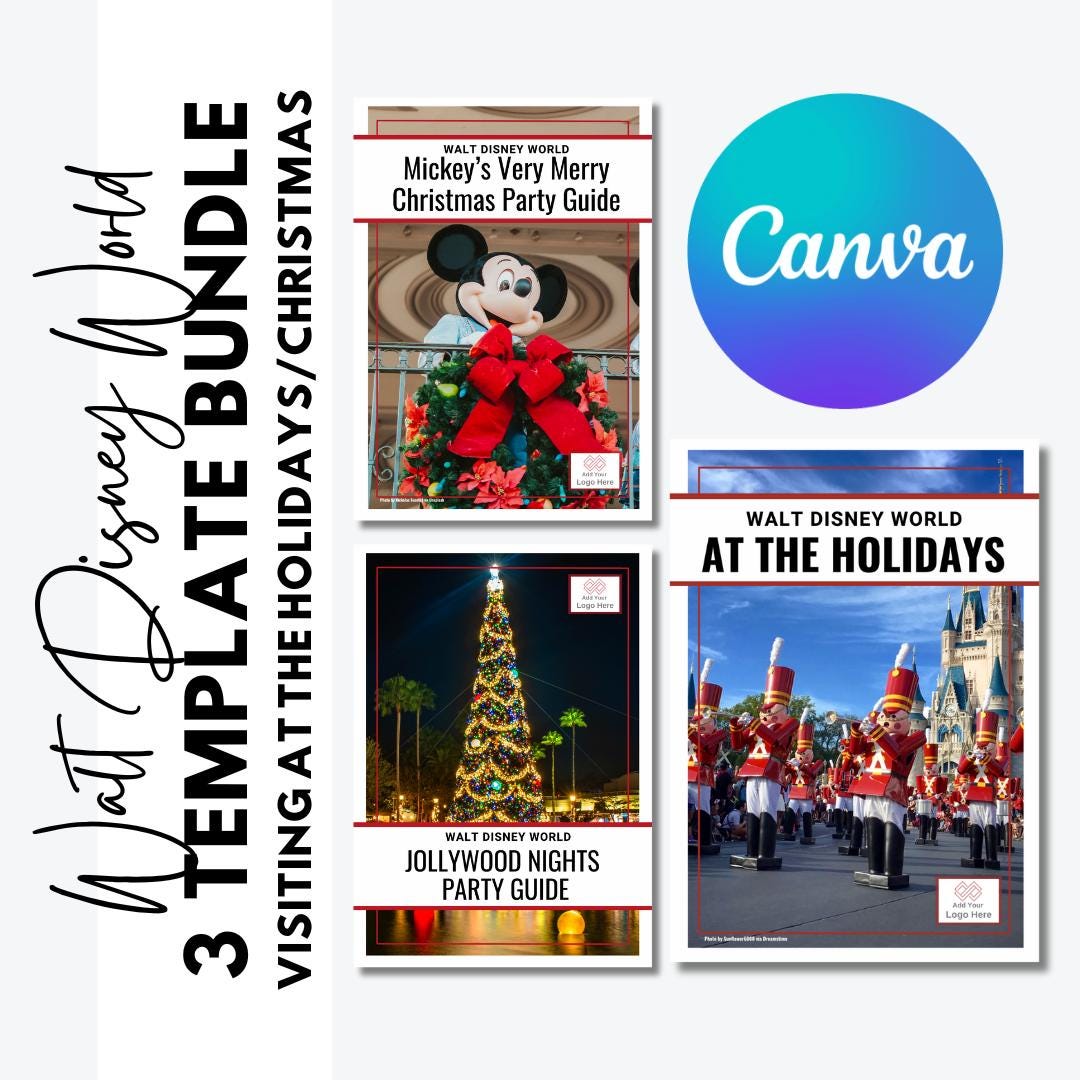 WDW at Christmas 3 Template Bundle - Visiting at the Holidays, MVMCP ...