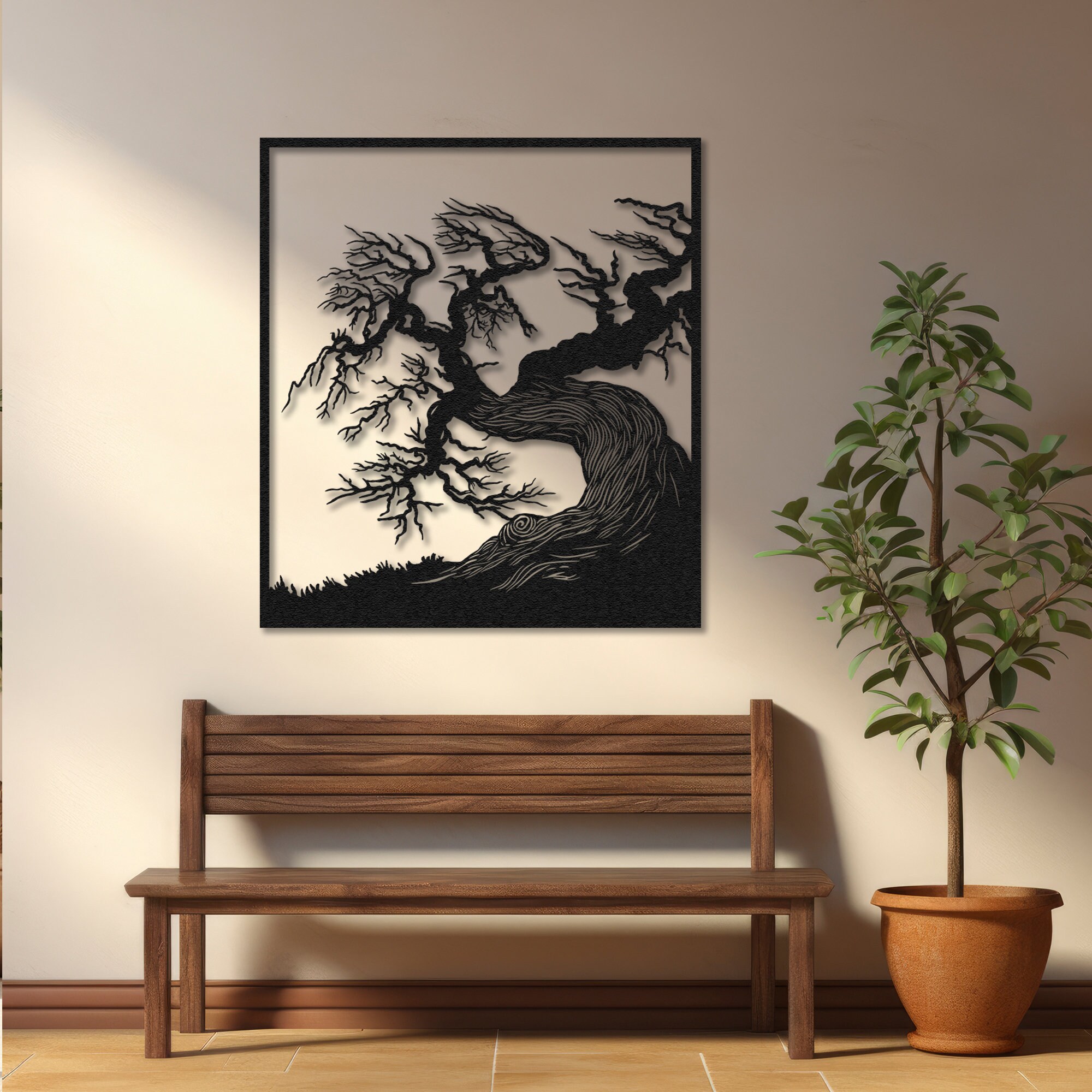 Metal Tree Wall Decor,tree Wall Decor,nature Lover Gift,fireplace Decor ...