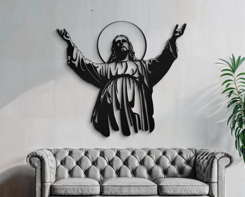 Jesus Art Home Decor,metal Wall Art,bedroom, Living Room,kitchen,jesus ...