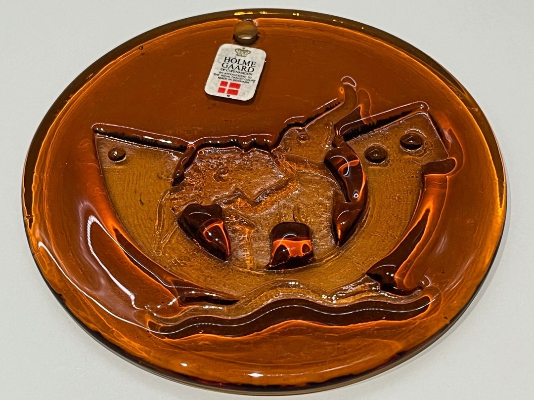 Mid Century Holmegaard Denmark Noah's Ark Suncatcher - Designed by ...