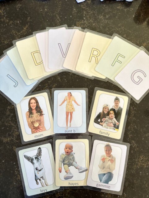 Customized Family Flashcards for Children - Etsy