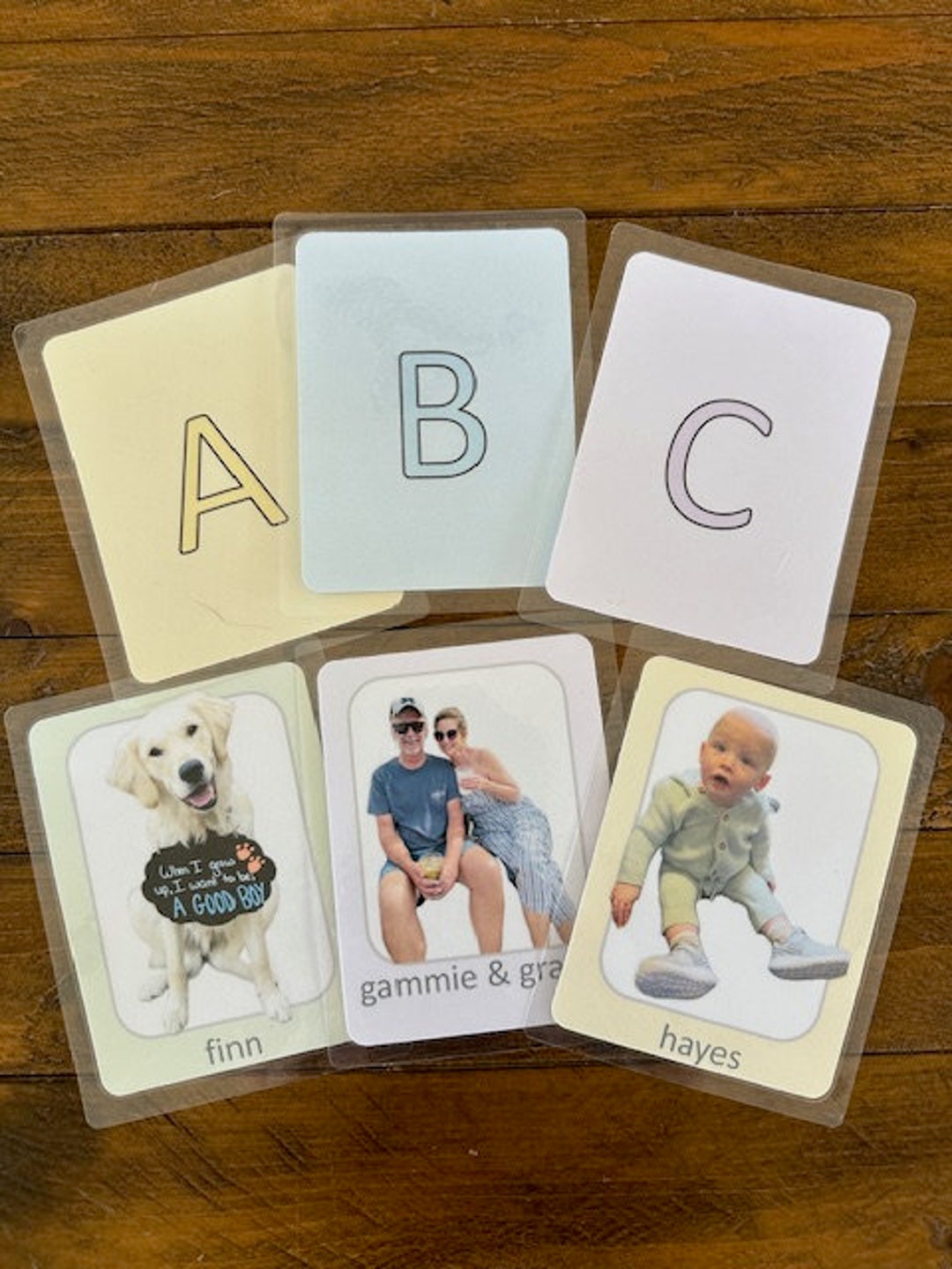 Customized Family Flashcards for Children - Etsy
