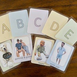 Customized Family Flashcards for Children - Etsy
