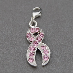 Pink Ribbon Bracelet, Cancer Awareness, Cancer Survivor Gift, Breast ...