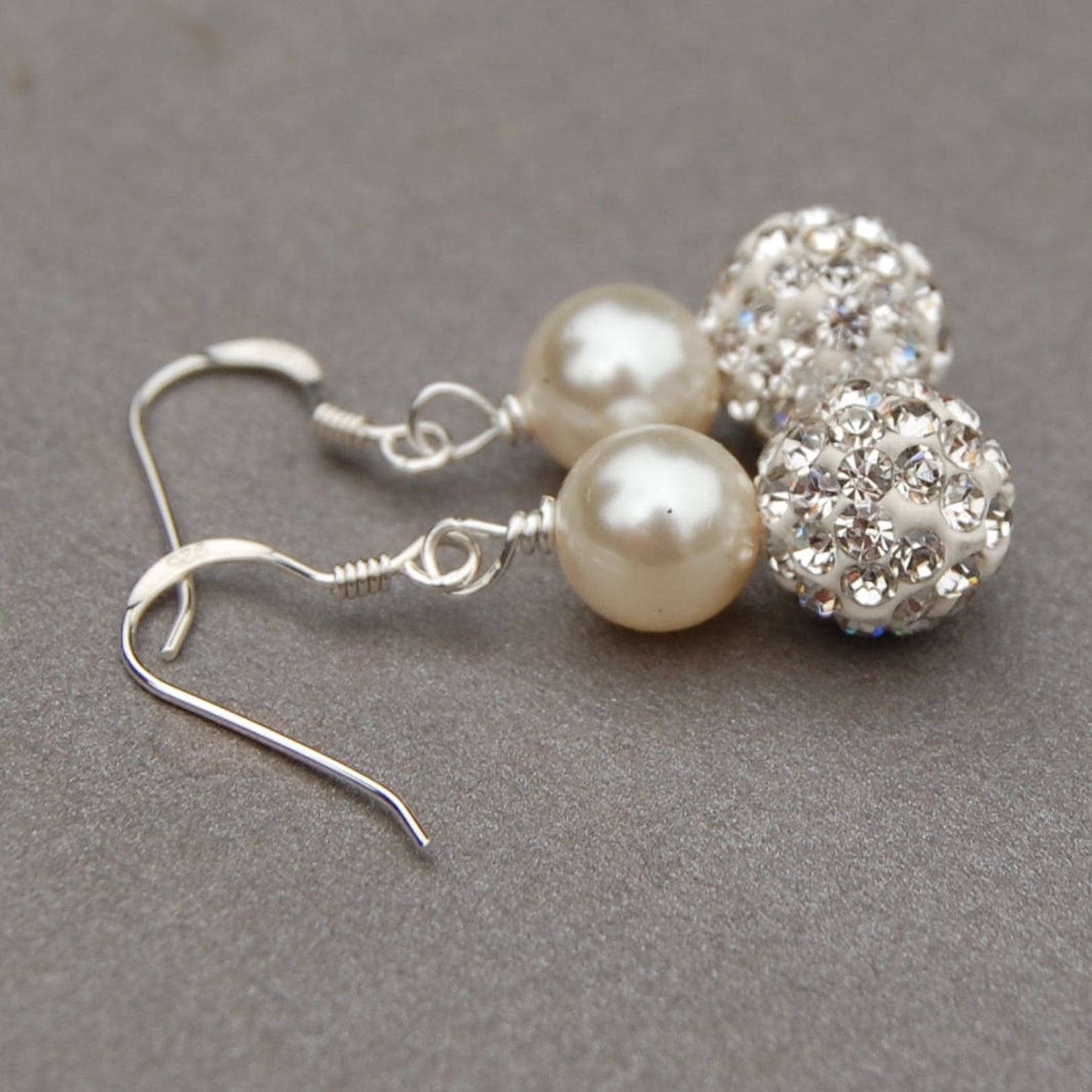 Pearl Bracelet and Earrings Set Pearl Jewelry Set Simple | Etsy