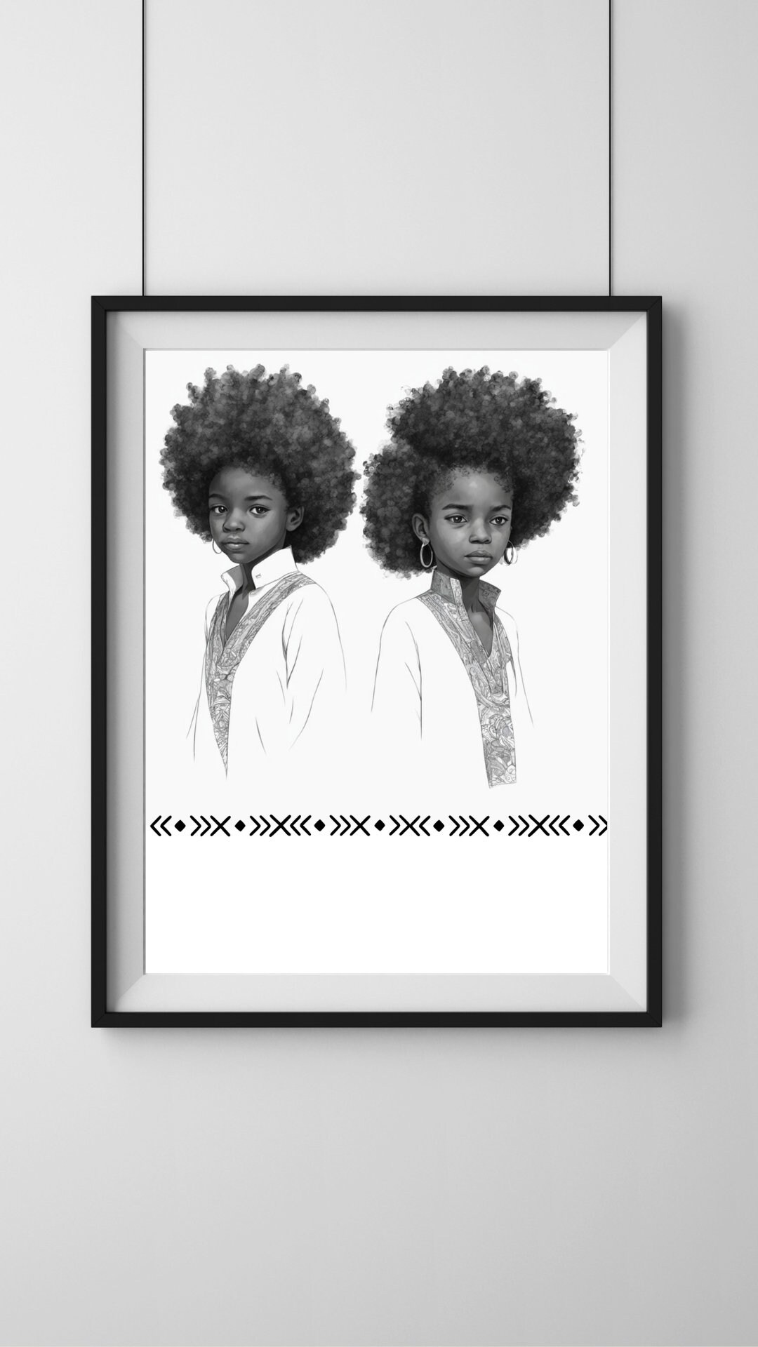 African Children Poster Frizzy Curls, African Children Digital ...