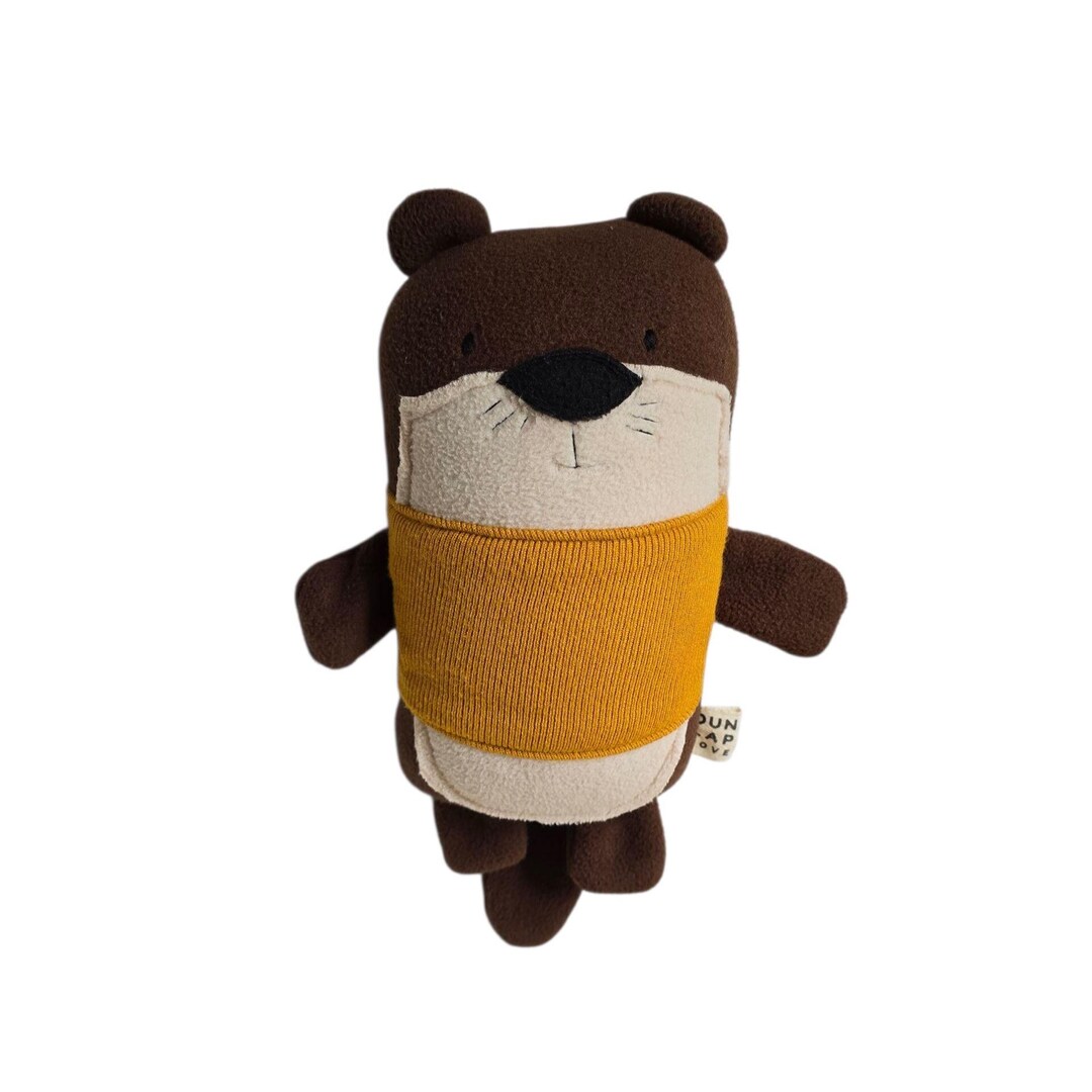 Handmade Fleece Otter Stuffed Animal Doll, Upcycled Fabrics - Etsy