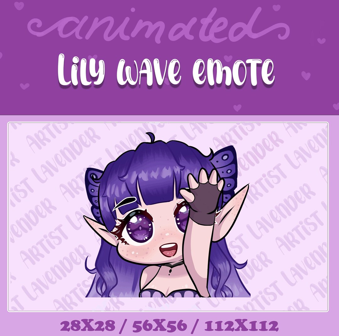 Lily ANIMATED Wave Emote - Etsy