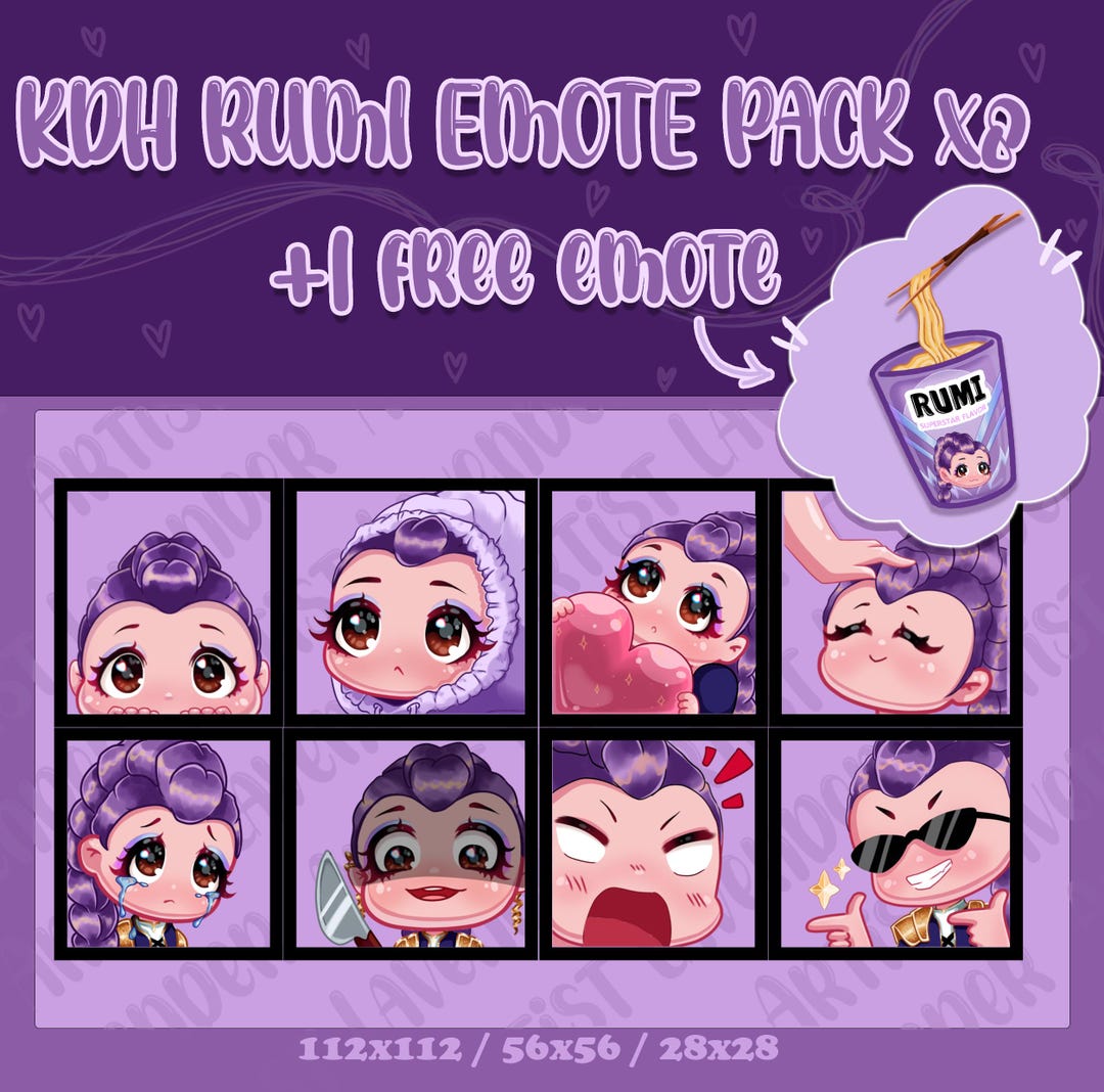 KPOP Demon Hunters Rumi Emote Pack X8 With One Free - Etsy